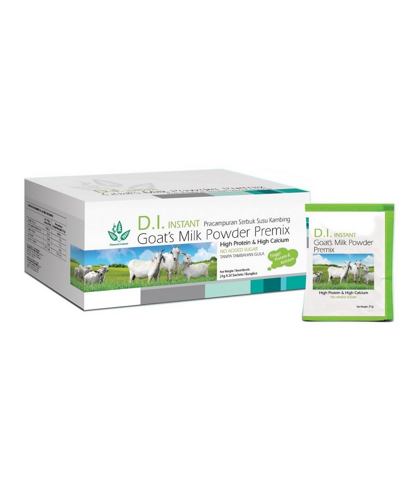 D.I. INSTANT GOAT'S MILK POWDER PREMIX 21G x 20'S - Diamond Interest